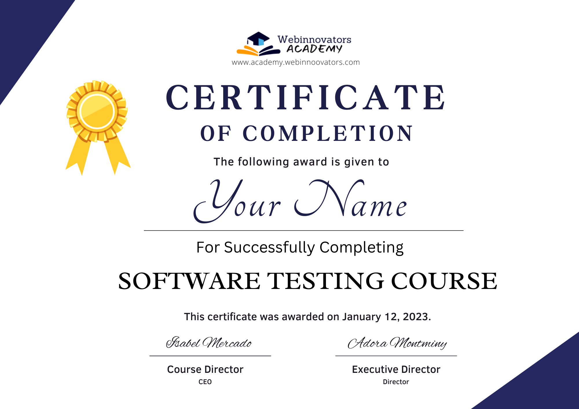 Advanced Certification Program in Software Testing - Webinnovators Academy